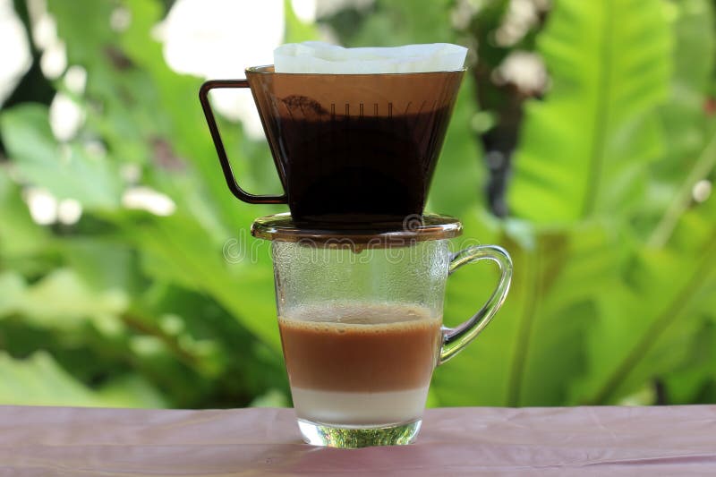 Drip coffee cup stock photo. Image of refreshment, milk - 40652458