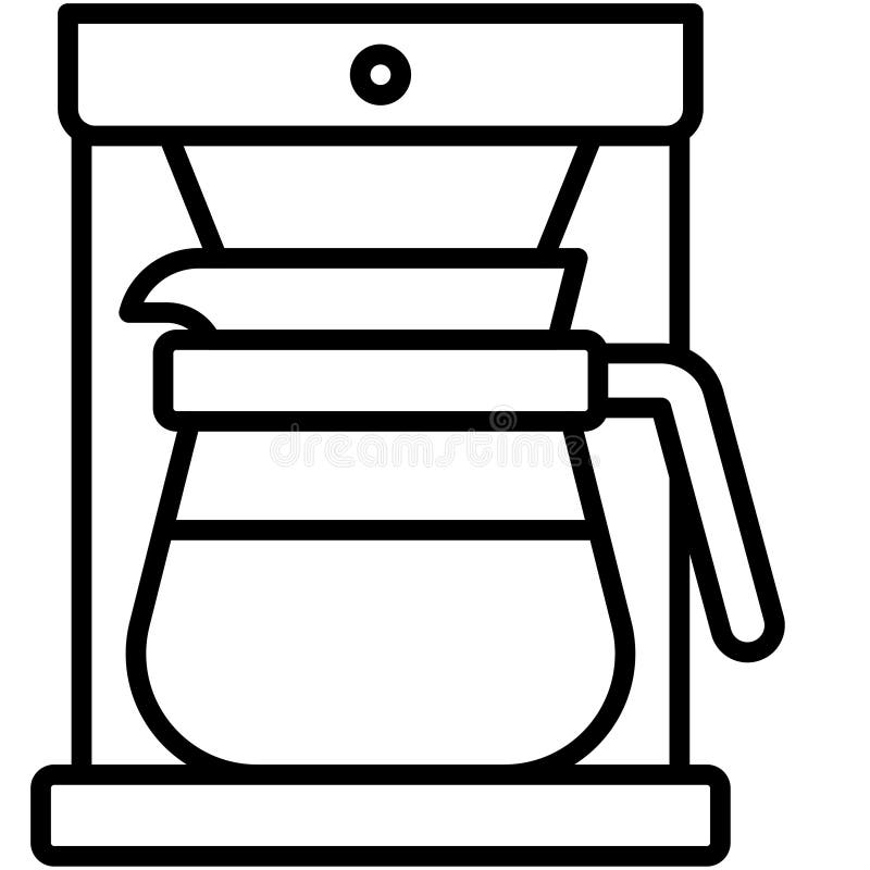 Drip Coffee Maker Icon, Coffee Shop Related Vector Stock Vector - Illustration of beverage ...