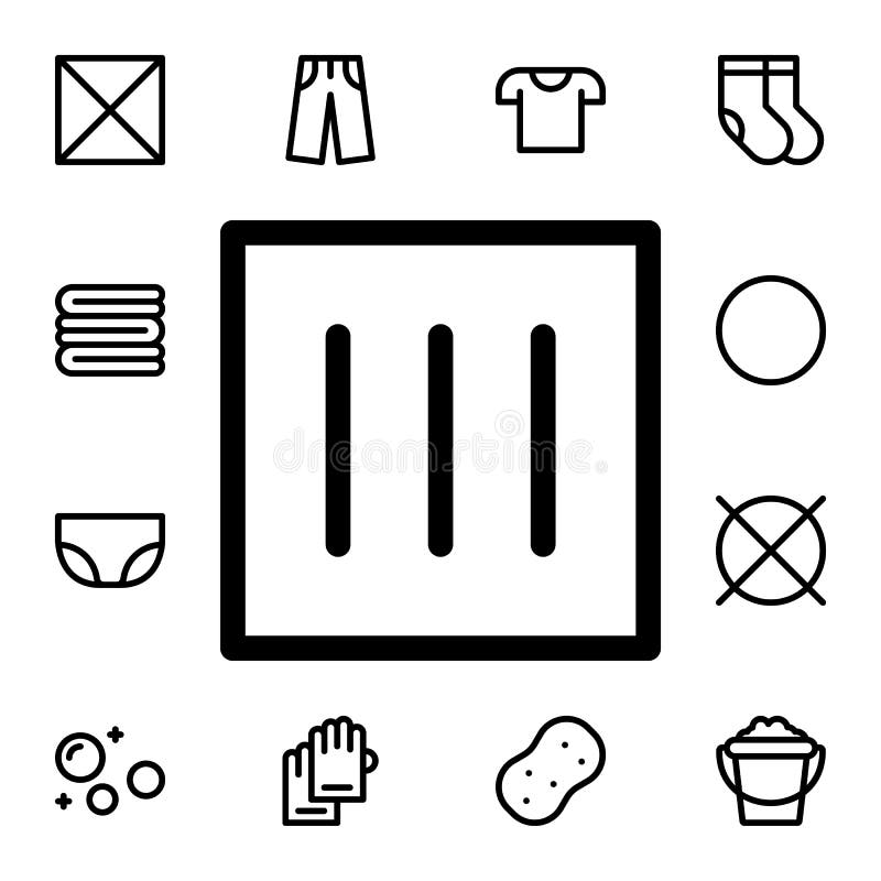 No Drip Dry, Rectangle Icon. Simple Thin Line, Outline Vector of ...