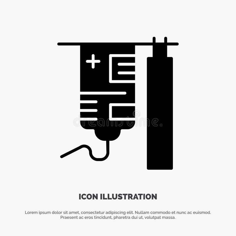 Drip, Hospital, Medical, Treatment Solid Black Glyph Icon Stock Vector ...