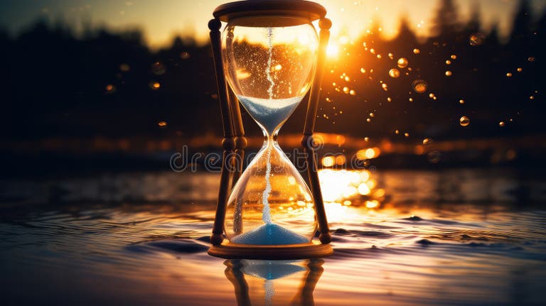 Drip hour glass water stock illustration. Illustration of drip - 369600534