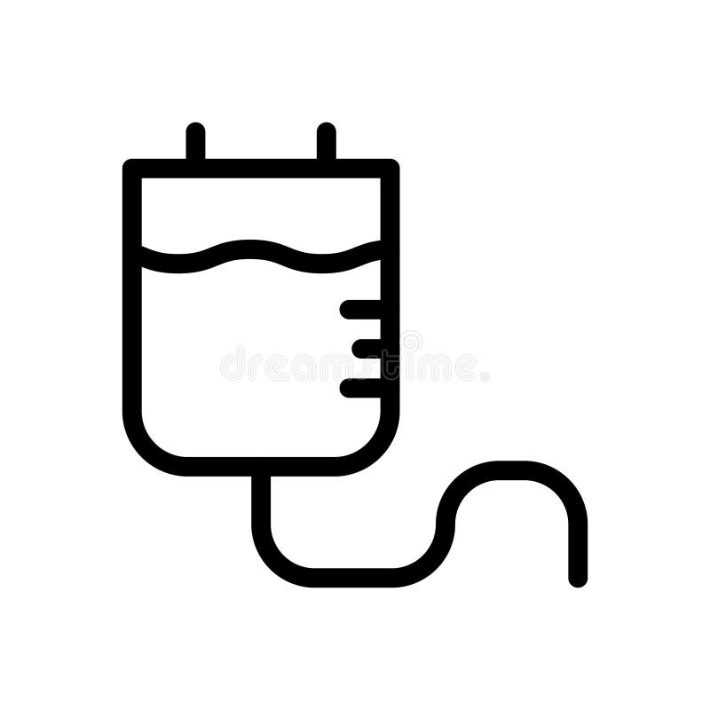 Drip line vector icon stock vector. Illustration of chemotherapy ...