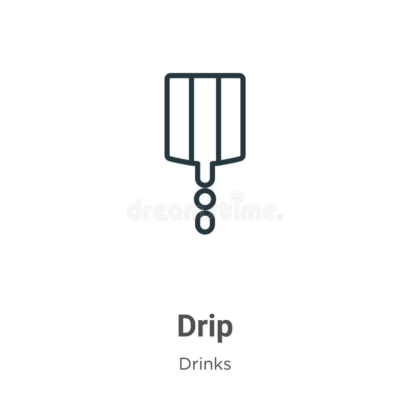 Drip Outline Vector Icon. Thin Line Black Drip Icon, Flat Vector Simple ...