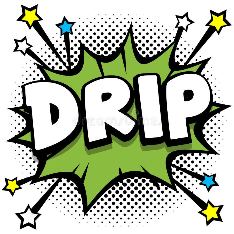 Drip Pop Art Comic Speech Bubbles Book Sound Effects Stock Vector ...