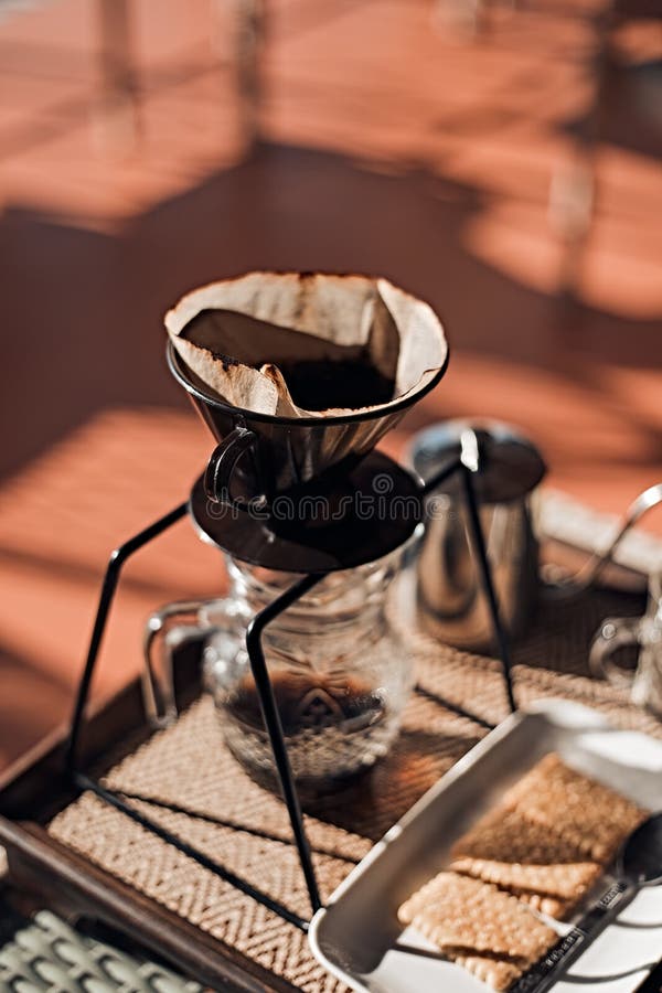 Dripper and drip server stock image. Image of equipment - 221004943