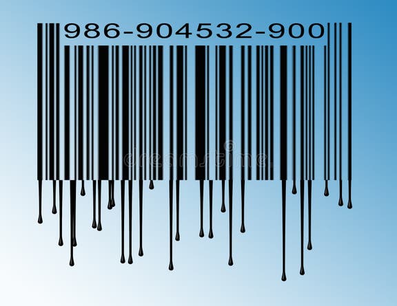 Dripping bar code stock illustration. Illustration of drop - 27127872