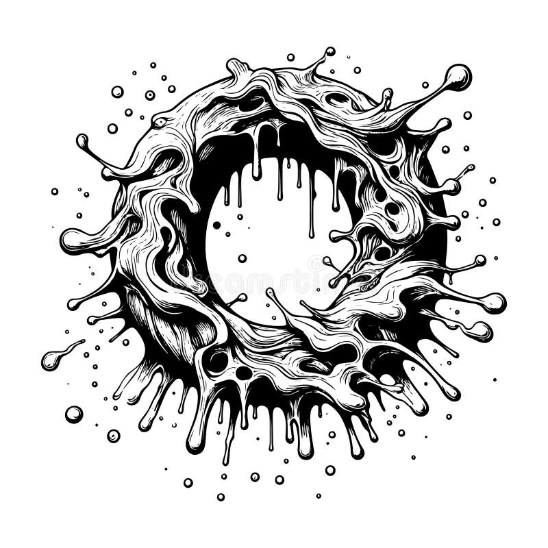 Dripping Black Letter O Design for Creative Projects. Generative Ai ...