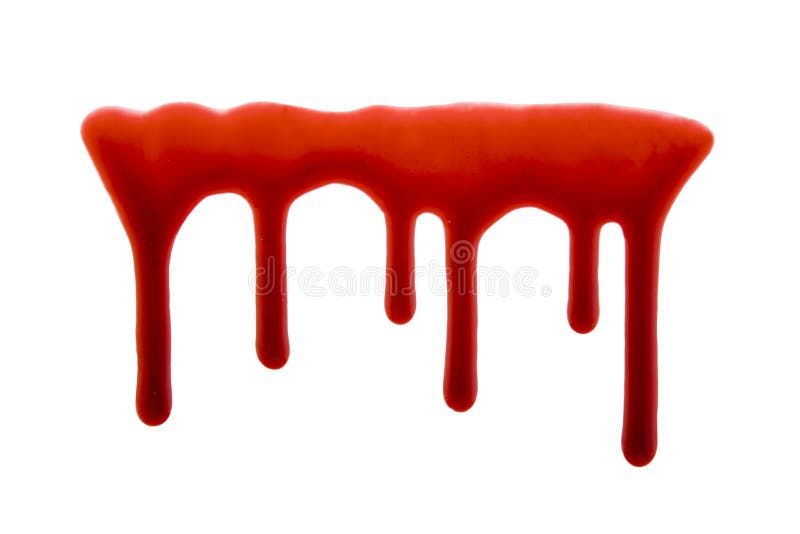 Dripping Blood Isolated on White Stock Image - Image of pain, dripping ...
