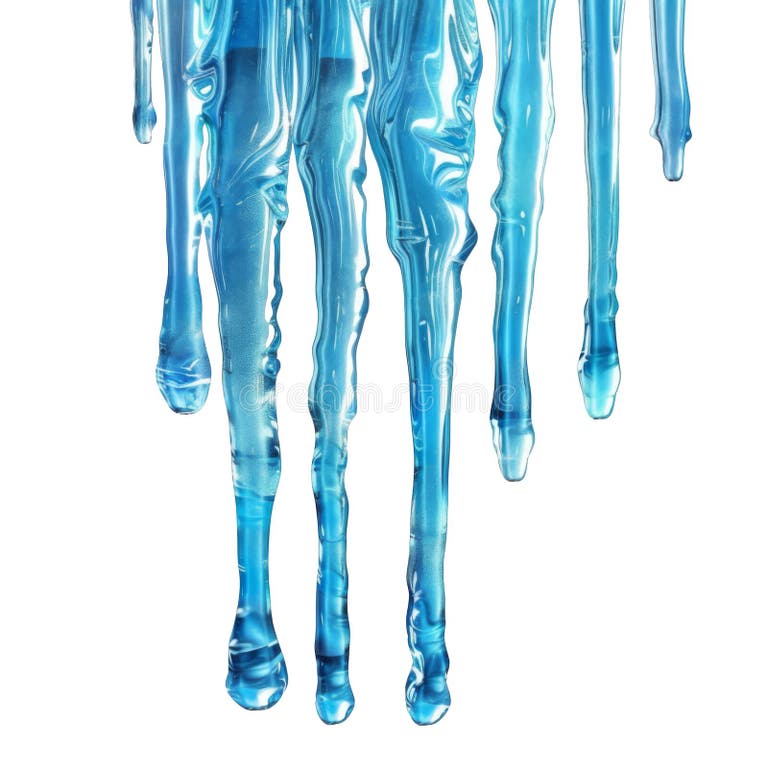 Dripping Blue Liquid Against a White Background Stock Photo ...