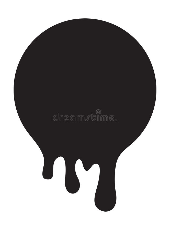 Dripping circle shape stock vector. Illustration of milk - 220532372