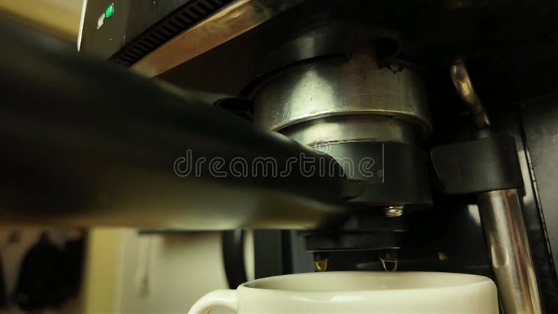 Dripping Coffee from a Lever Coffee Machine. Super Slow Motion of the ...