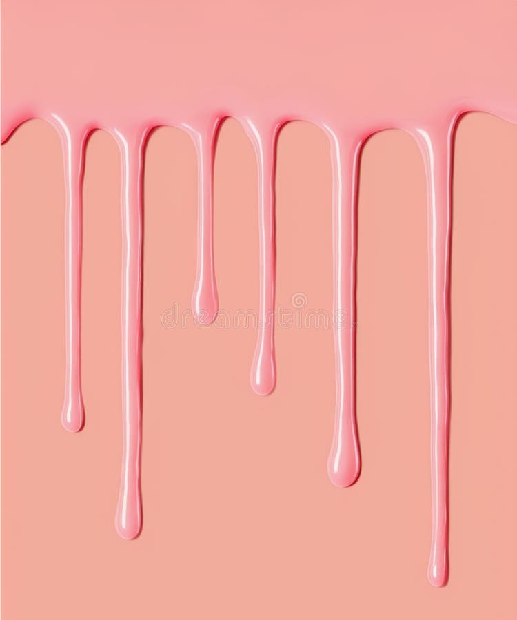 Dripping Cream, Liquid, Ice Cream. Flowing Glaze, Pink Chocolate Stock ...