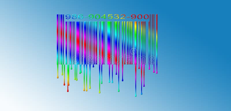Barcode in rainbow colors stock illustration. Illustration of barcodes ...
