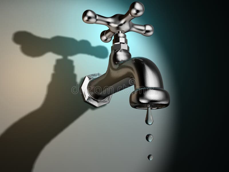 Dripping faucet stock illustration. Illustration of drop - 3493203
