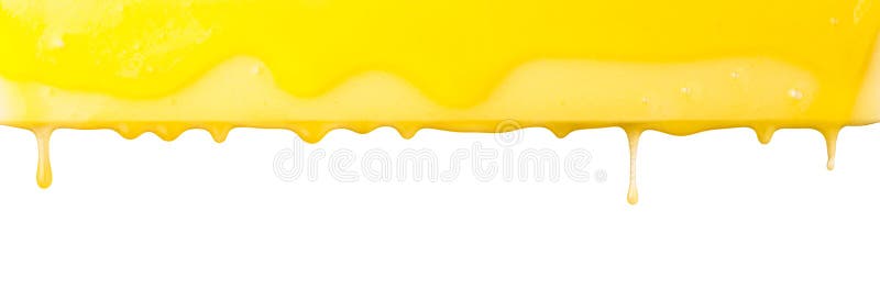 Dripping and Flowing Yellow Honey on a White Background Stock Photo ...