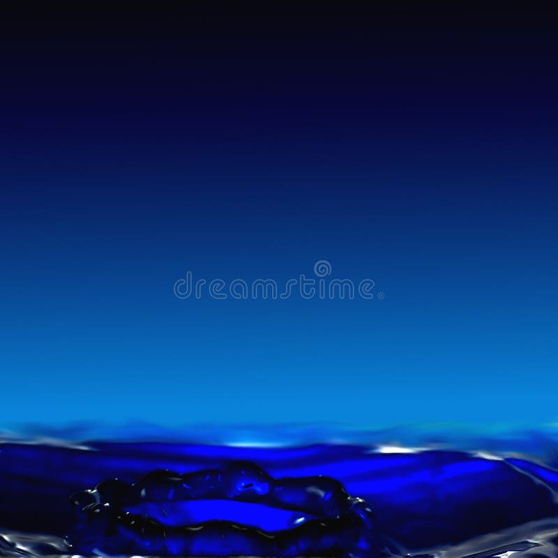 Dripping Fluidity, a Clear Water Crater with Backlight. Stock Photo ...