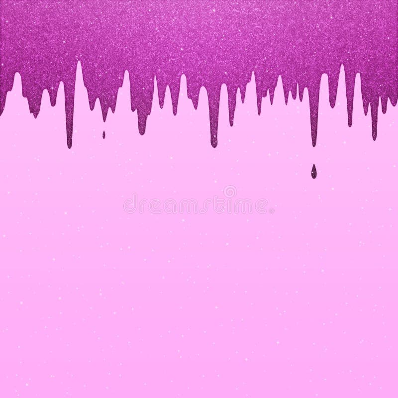 Dripping Glitter Paint on Light Gradient Glitter Background Stock ...