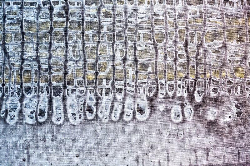 Dripping Gray Paint Abstract on Canvas Stock Photo - Image of artistic ...