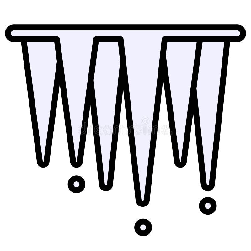 Dripping Icicles Icon, Winter City Related Vector Stock Vector ...