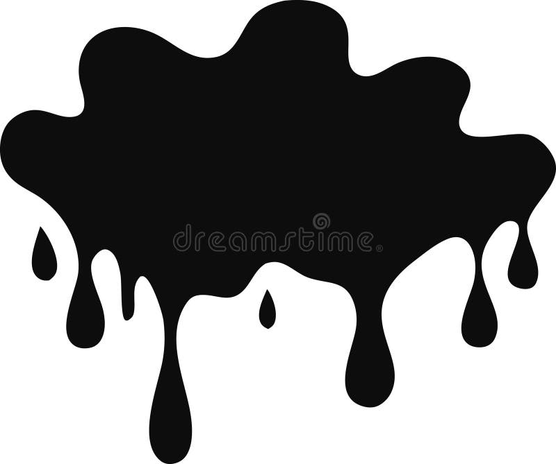 Dripping Ink Blob stock vector. Illustration of messy - 340211068
