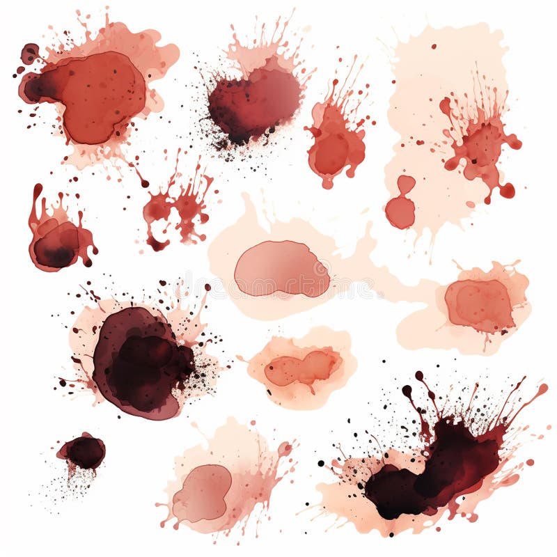 Dripping Ink with Handdrawn Paint Stock Illustration - Illustration of ...