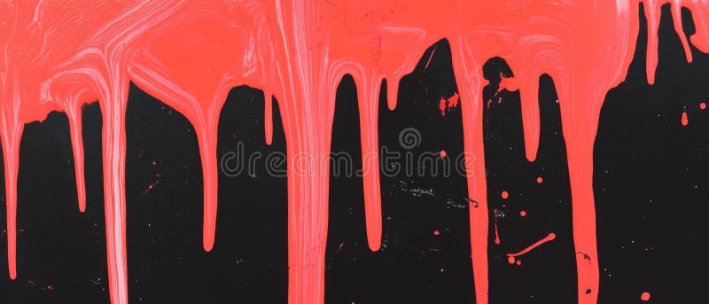 Dripping Ink Patterns with Bold Red Shapes Creating Dynamic Visual ...