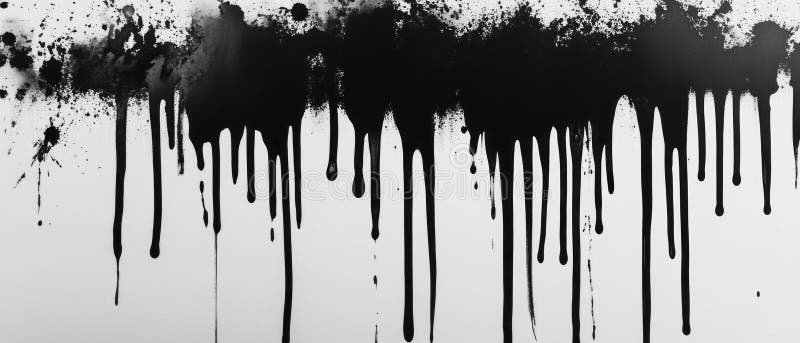 Dripping Ink Patterns Combine Vertical Lines with Varied Thicknesses ...