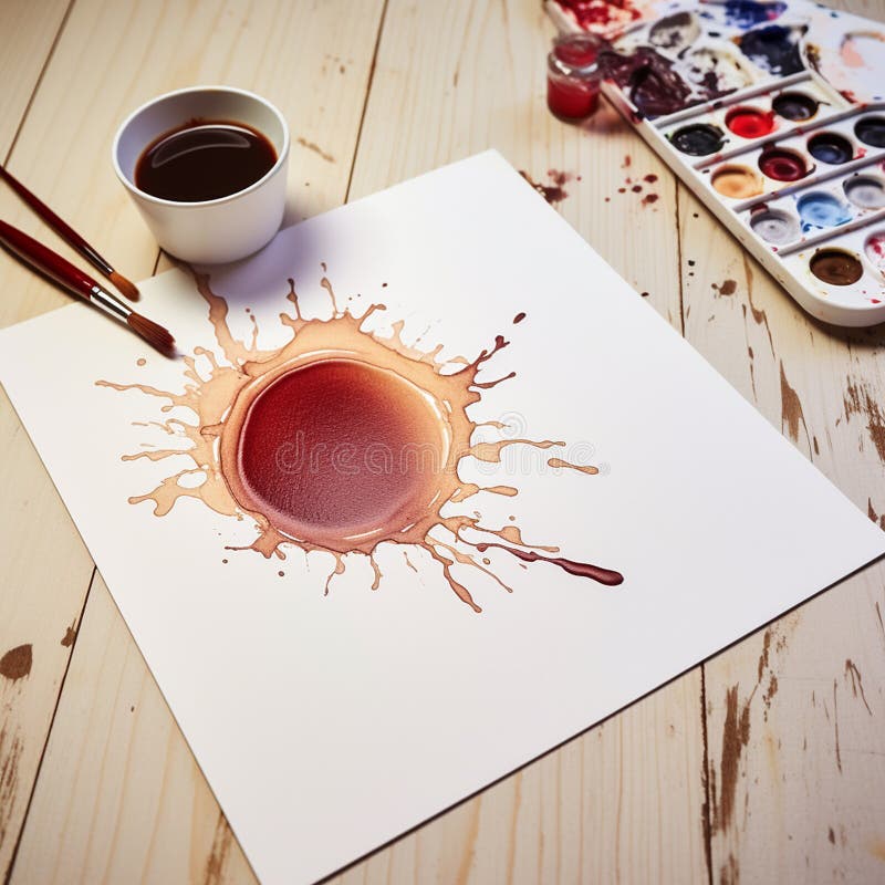 Dripping Ink with Splattered Paint Stock Illustration - Illustration of ...