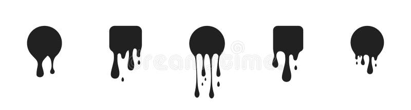 Dripping Ink. Vector Illustration. Liquid Paint Splash Stock ...