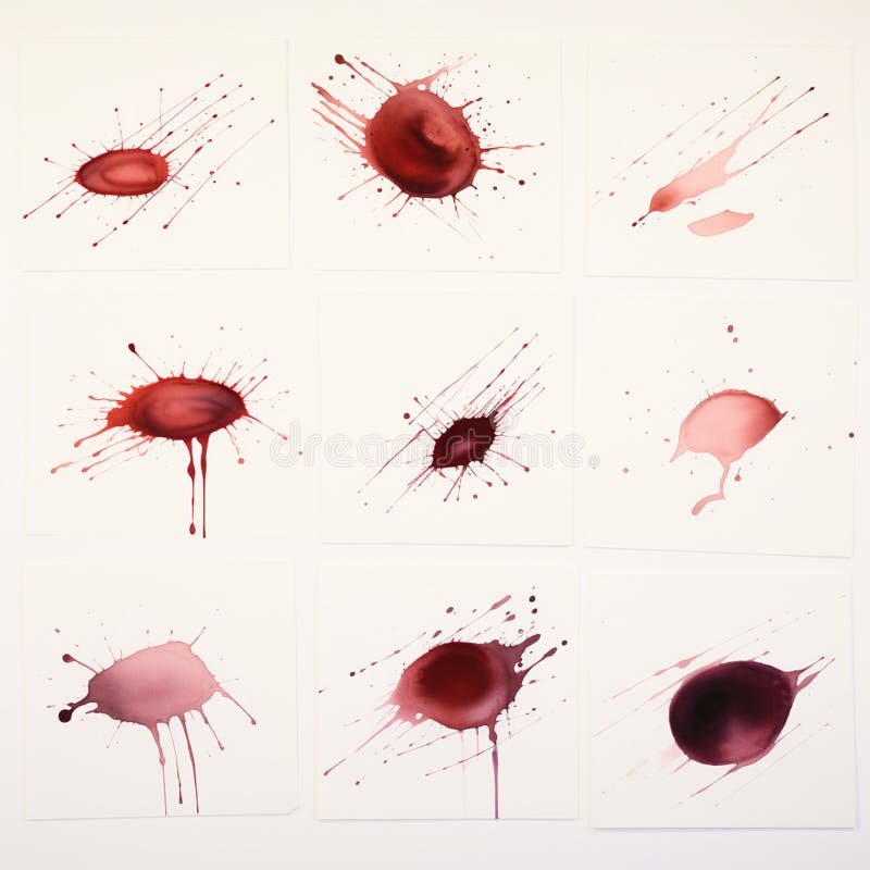 Dripping Ink on White with HandDrawn Paint Stock Illustration ...