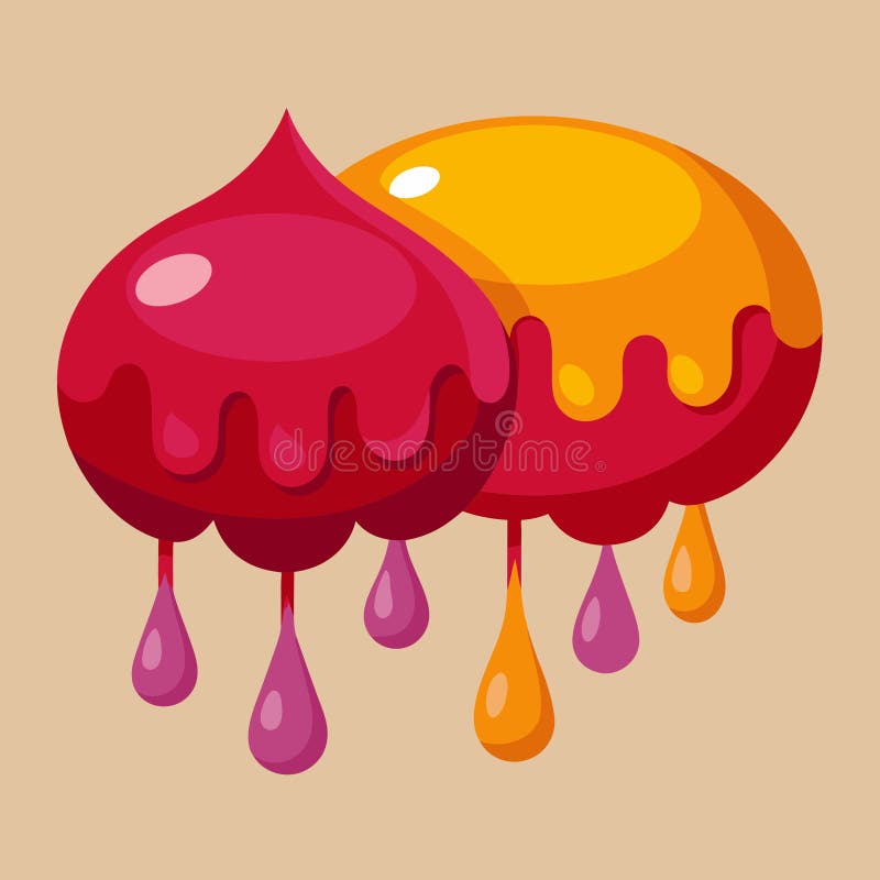 Dripping jam drops stock vector. Illustration of ketchup - 342944987