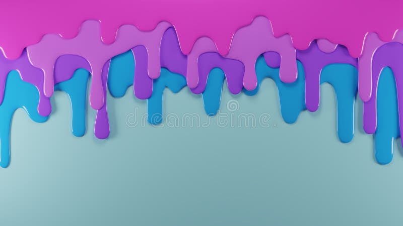 Dripping Layers in Shades of Blue and Purple. Abstract Concept ...
