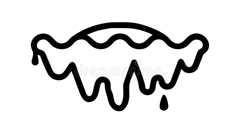 Dripping Liquid Icon. Melting Effect Fluid Movement, Vector Design ...