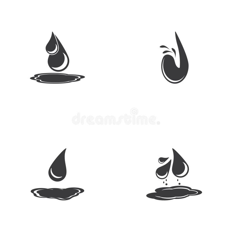 Dripping Liquid Icon and Symbol Template Stock Vector - Illustration of ...