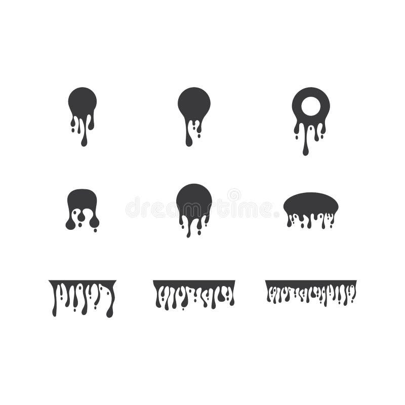 Dripping liquid icon stock vector. Illustration of round - 178150487