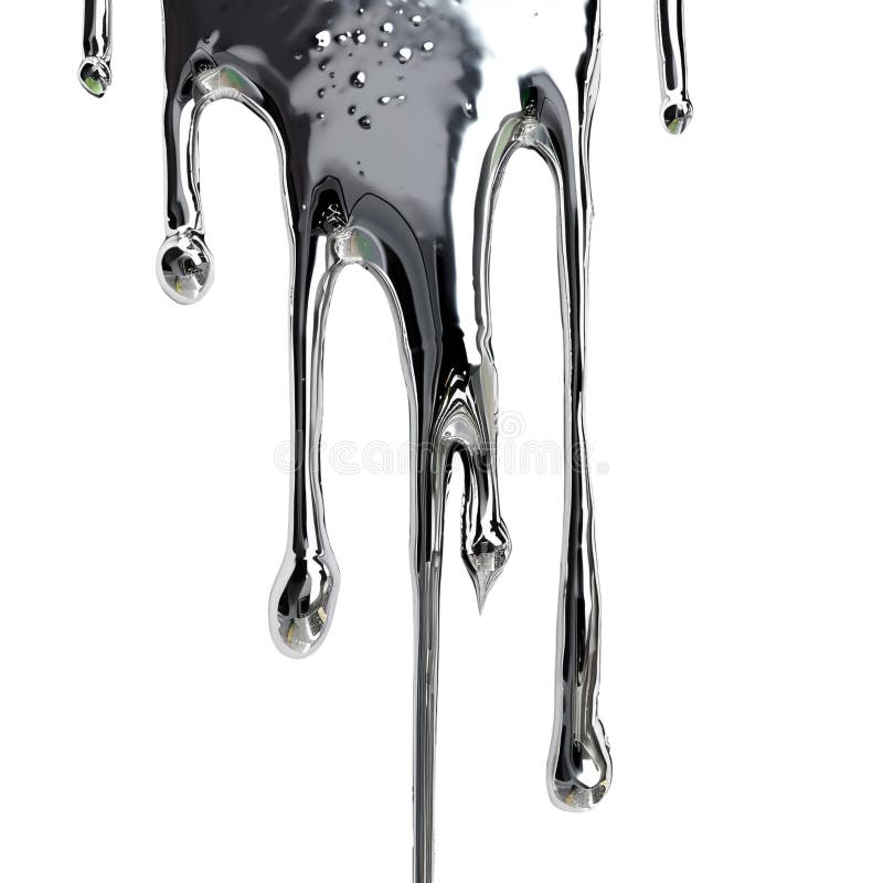 Dripping Liquid Metal stock photo. Illustration of surface - 348124800