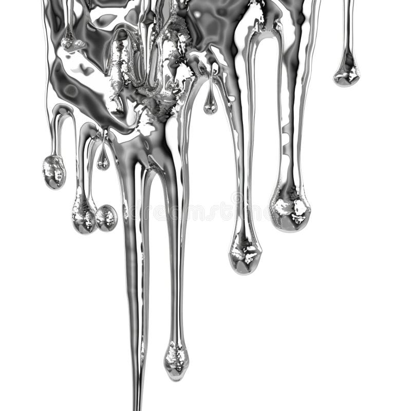 Dripping Liquid Metal stock photo. Illustration of material - 348124842