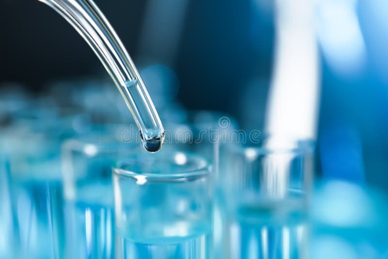 Dripping Liquid into Test Tube, Closeup. Solution Chemistry Stock Image ...