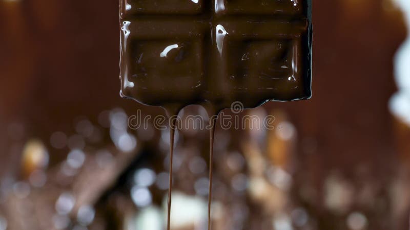 Dripping melted chocolate. stock footage. Video of culinary - 288879448