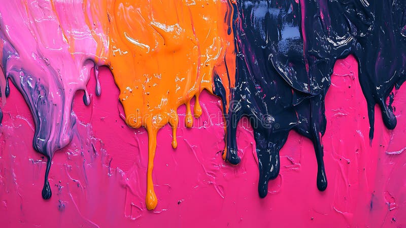 Dripping Paint Creating Unique Textures and Vibrant Patterns Stock ...