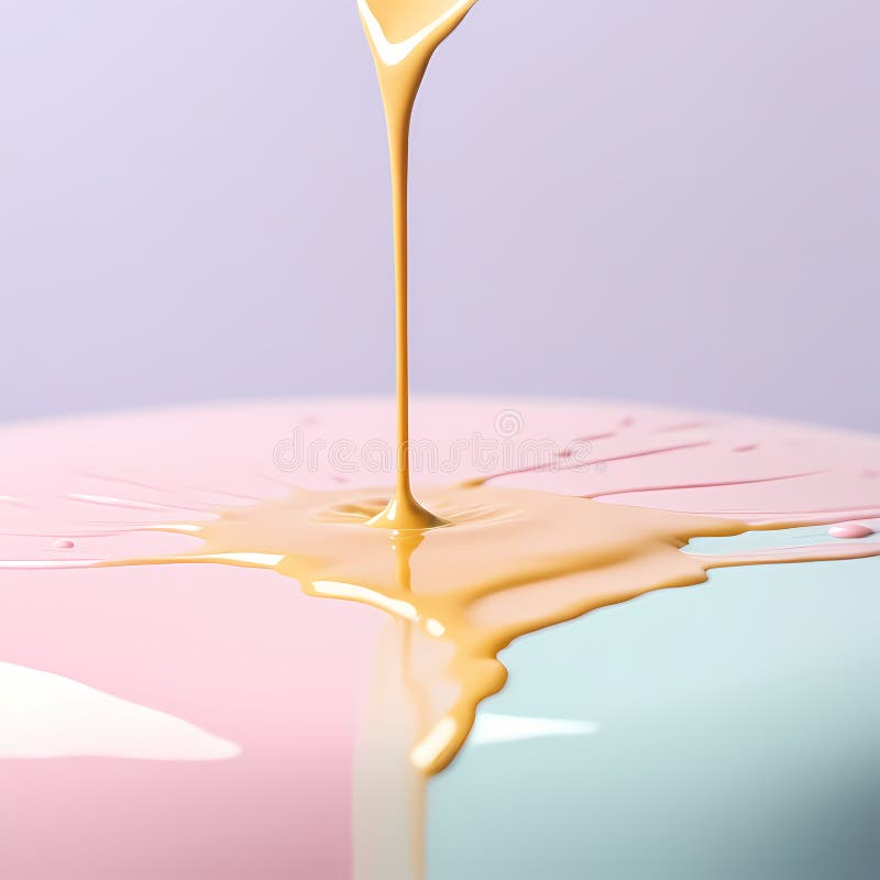 Dripping Paint, Pastel Color, Pastel Image of Paint Slowly Trickling ...