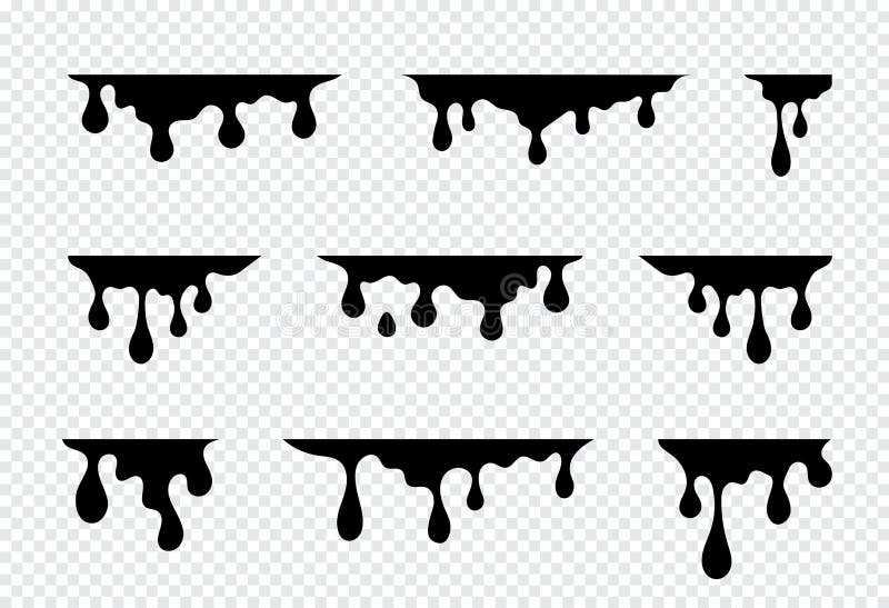 Dripping Paint Set. Liquid Drips. Paint Flows. Stains. Current Drops ...