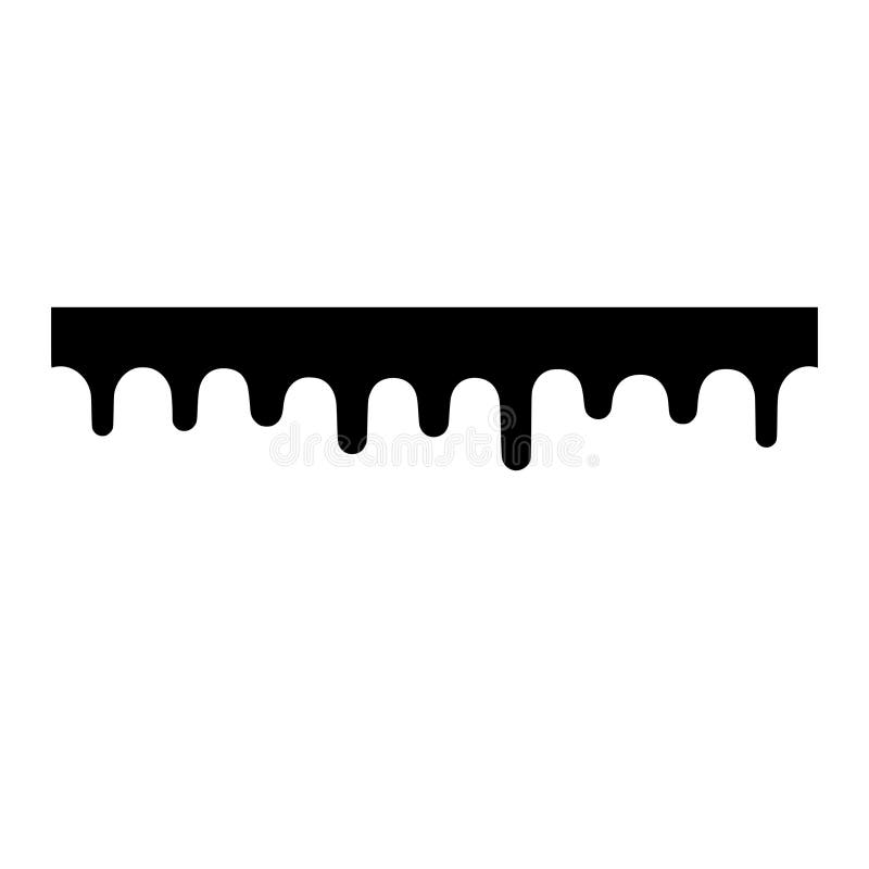 Dripping Paint Silhouette Border, Representing Creativity and Fluid ...