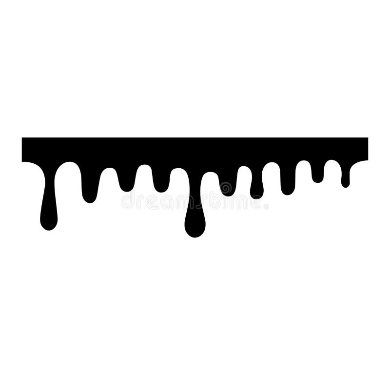 Dripping Paint Silhouette Border, Representing Creativity and Fluid ...