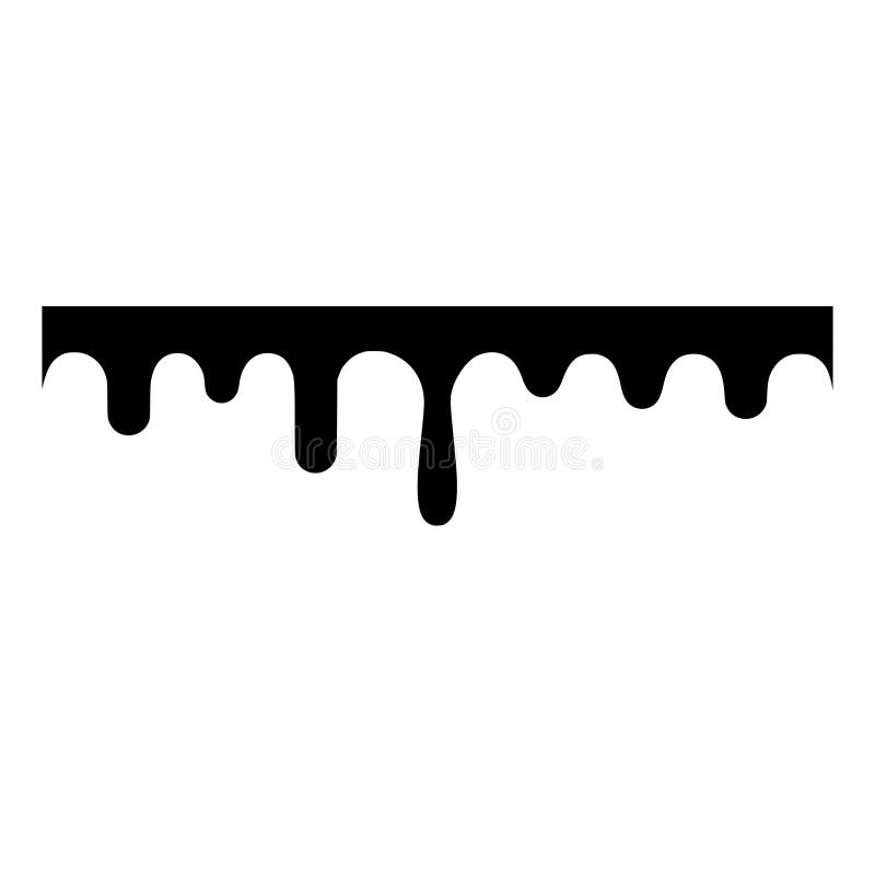 Dripping Paint Silhouette Border, Representing Creativity and Fluid ...