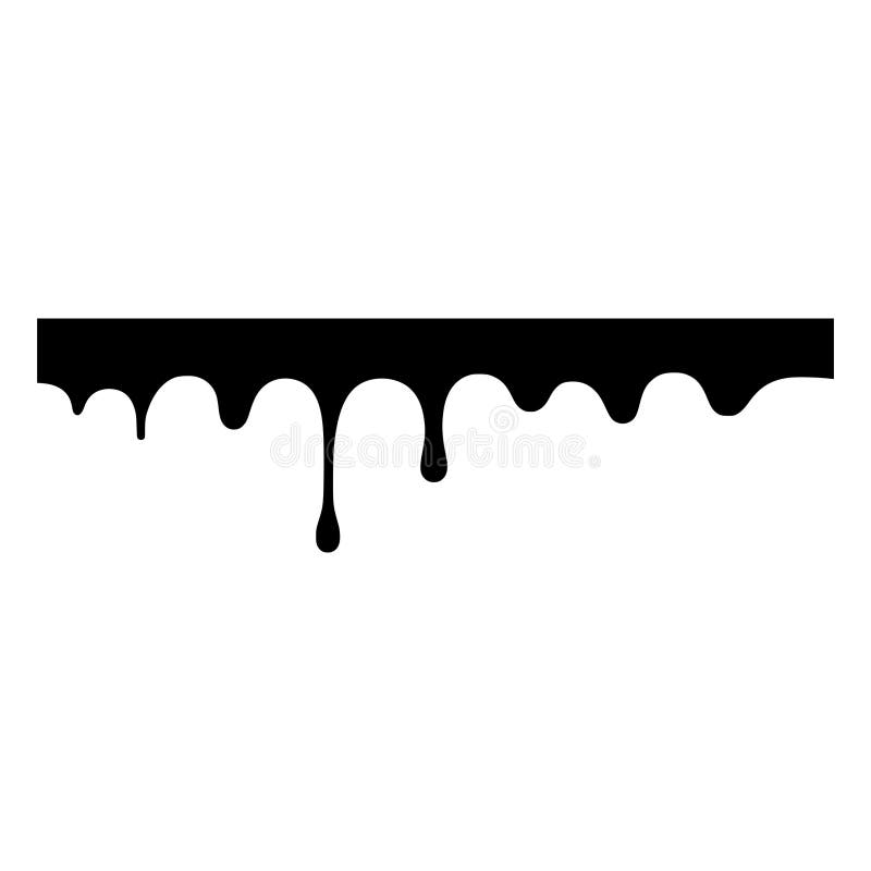 Dripping Paint Silhouette Border, Representing Creativity and Fluid ...