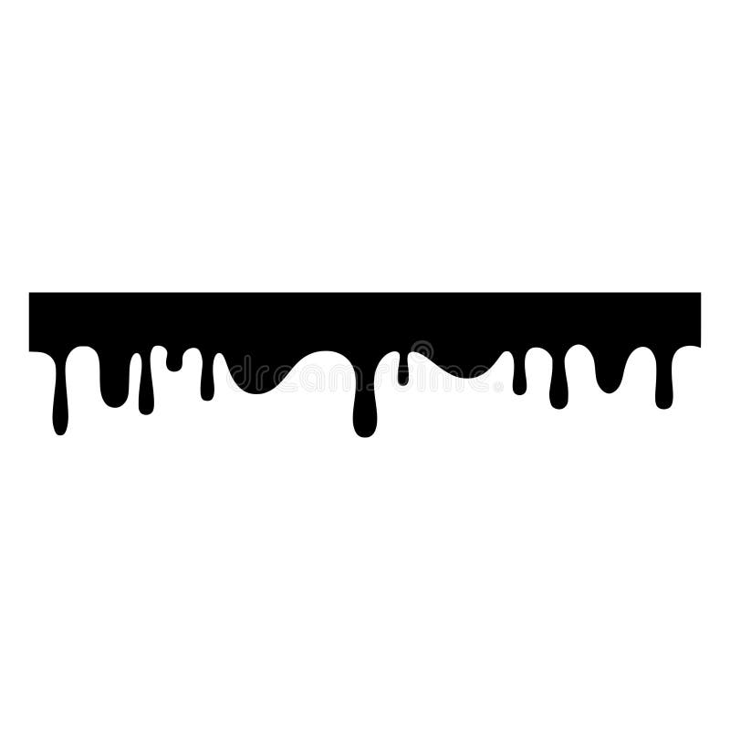 Dripping Paint Silhouette Border, Representing Creativity and Fluid ...