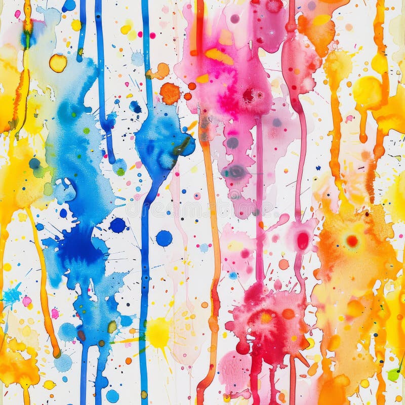 Dripping Paint on a White Canvas Creates a Sense of Movement and Energy ...