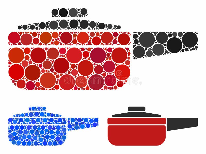 Dripping Pan Composition Icon of Spheric Items Stock Vector ...