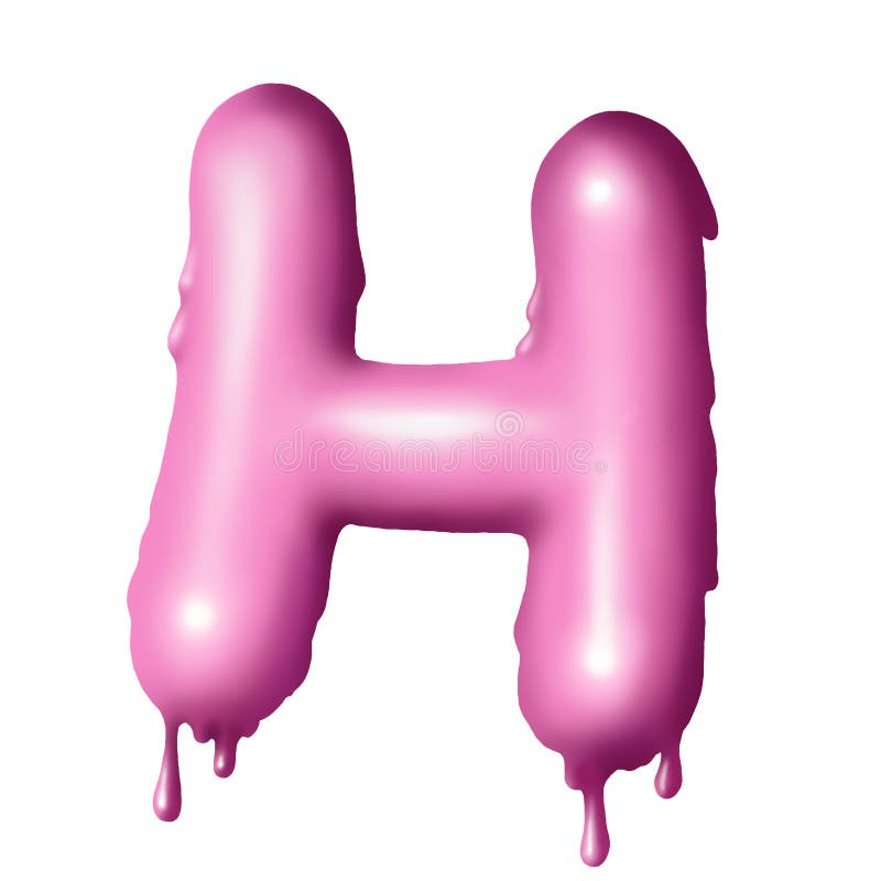 Dripping Pink Paint on Letters, Alphabet Stock Illustration ...